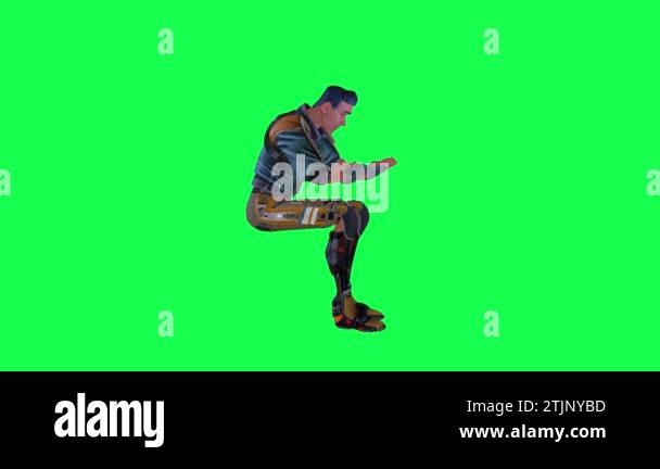 3d animated man writing something and muttering to himself from left ...