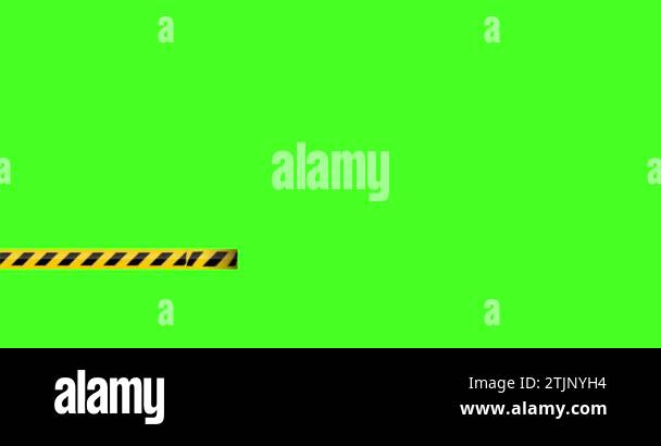 Black and yellow plastic warning tape or warning tape from a roll, 4K ...