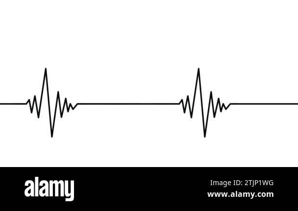 Black heartbeat diagram, Electrocardiogram chart, Cardio test line ...