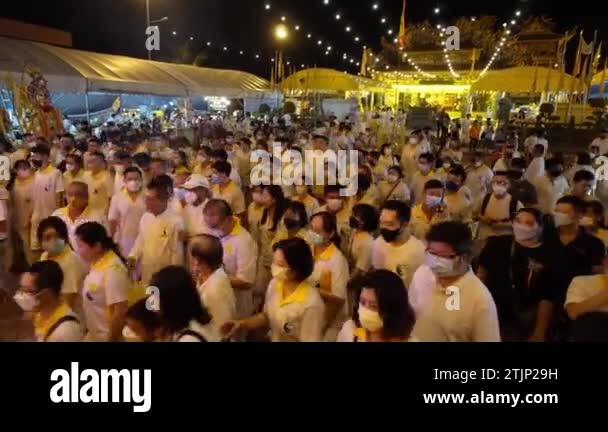 Butterworth, Penang, Malaysia - Sep 25 2022: Chinese devotees wear face ...