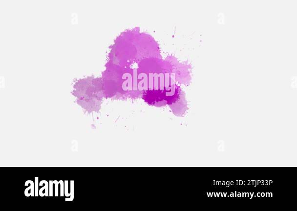 Ink drops fluid splash. Ink splatters transition animation. Ink brush ...