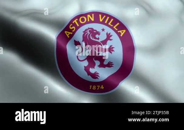 Aston-Villa Flag video waving in wind. Aston-Villa Flag Wave Loop ...