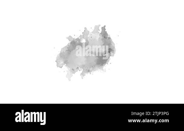 fluid ink splash transition on a white background. watercolor paint ...