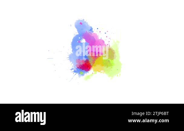 ink splatter transition effect animation. watercolor black ink splatter ...