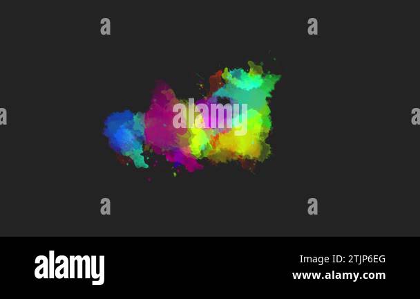 Ink drop splatter compositing. Abstract Black ink splatter transition ...