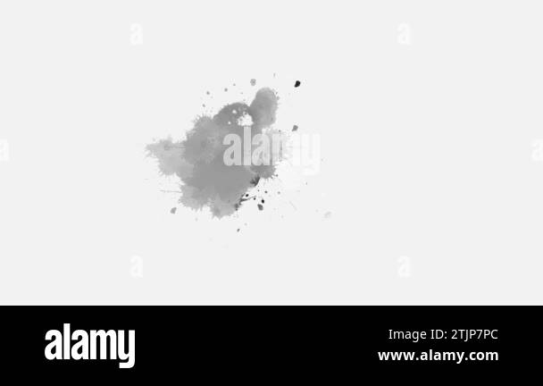 ink transition splatter blot spreading effect animation. Ink brush ...