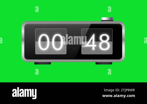 1 minute timer countdown animation 60 second to 0 second. Modern flat ...