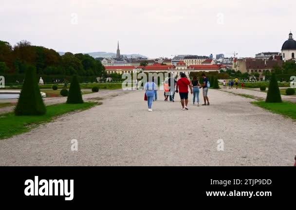 Vienna, austria, August 2022. Pov footage to discover the luxurious ...