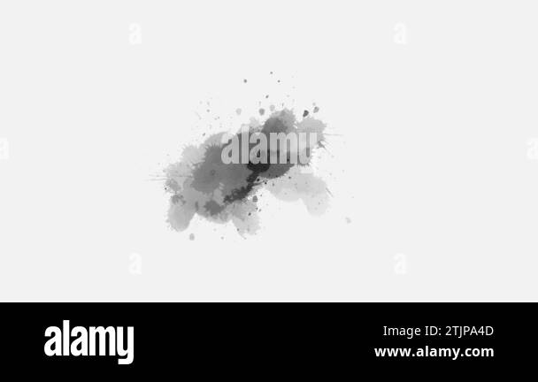 ink transition splatter blot spreading effect animation. Ink brush ...