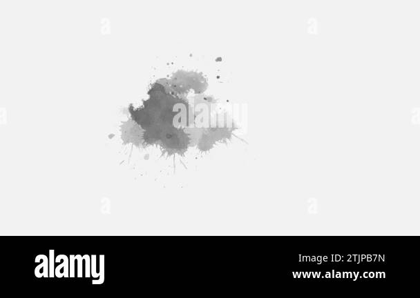 Ink splatters transition animation. Ink brush stroke transition. Ink ...