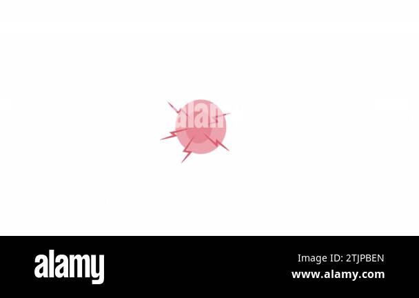 Animated acute pain element. Chronic inflammation. Flat cartoon style ...