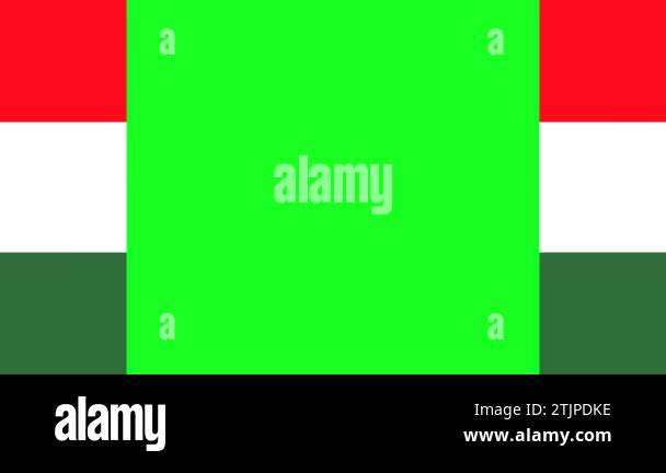 Hungary Flag Colors. 2D Animated transition in horizontally on both ...