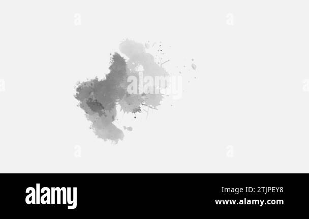 Ink splatters transition animation. Ink brush stroke transition. Ink ...