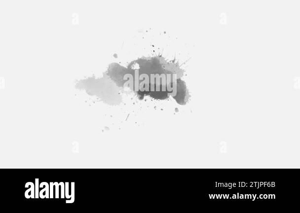 Ink splatters transition animation. Ink brush stroke transition. Ink ...