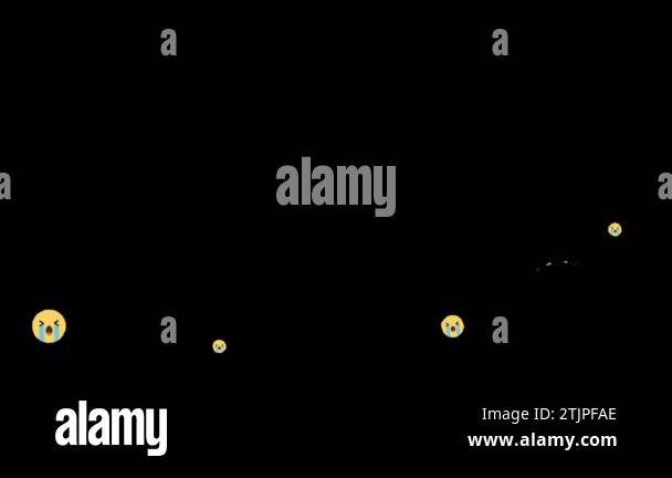 cry, reaction, smile, cry, flat, shape, face, icon, vector ...