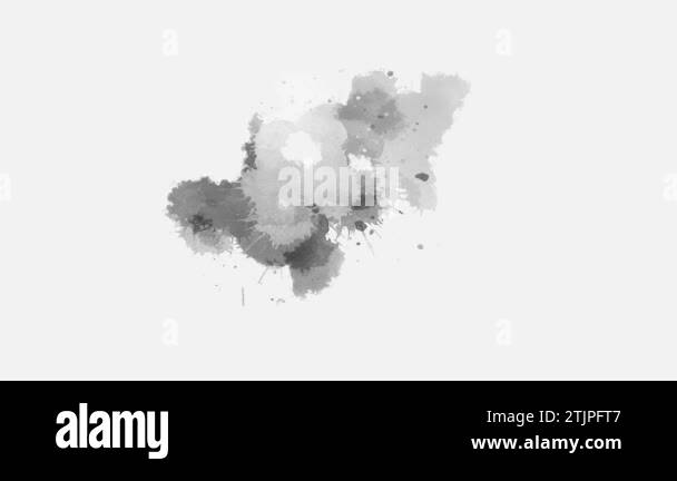 Ink splatters transition animation. Ink brush stroke transition. Ink ...
