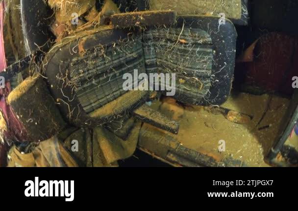 Scuba divers swims on the Shipwreck Swedish ferry MS Zenobia. Wreck ...