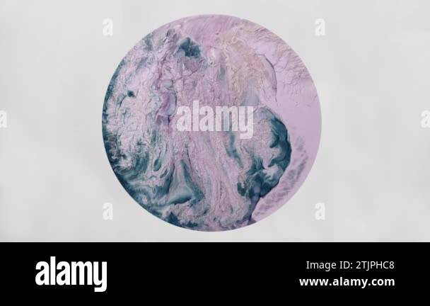 High Flow Fluid Painting. Flowing glitter waving surface. Mixing ...