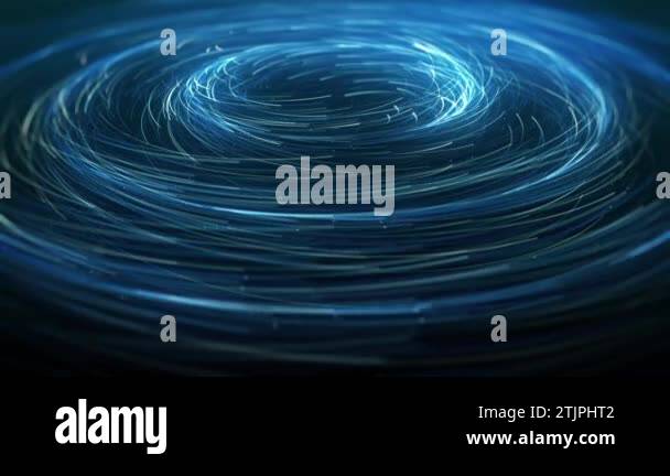 Concentric Circles Of Spinning Particles/ 4k animation of abstract ...