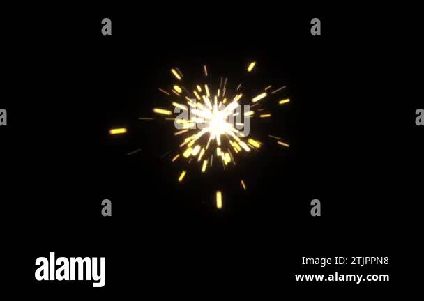 4K Special effect of spark particles on Black Background. Sparks from ...