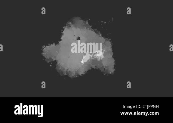 Ink splatters compositing animation. Ink brush stroke transition. Ink ...