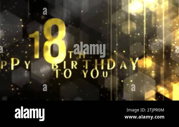 Congratulations on the 18th birthday in luxury gold style, awarding ...