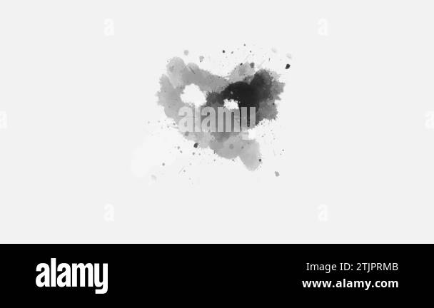 ink transition splatter blot spreading effect animation. Ink brush ...