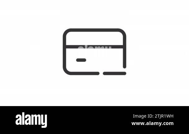 Animated remove account line ui icon. Delete bank account. Seamless ...