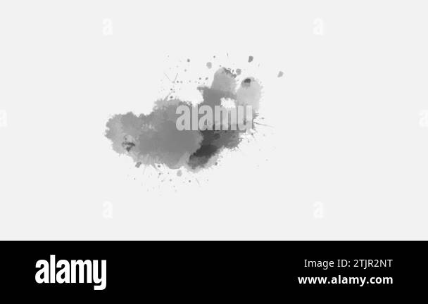 Ink splatters transition animation. Ink brush stroke transition. Ink ...