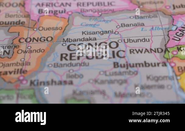 Republic congo political map Stock Videos & Footage - HD and 4K Video ...