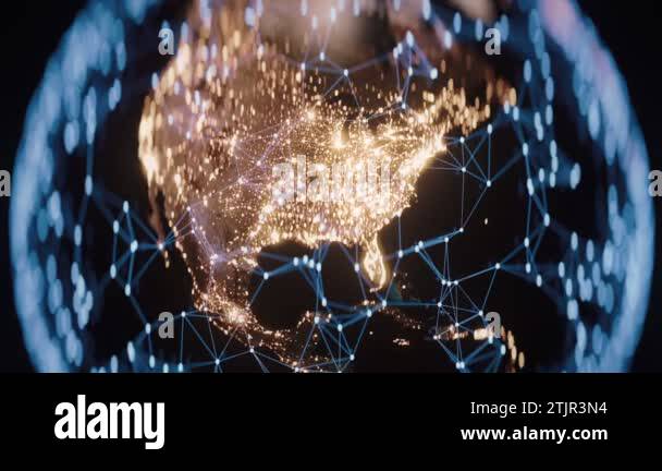 4K connected global network. Internet of things. Telecommunication ...