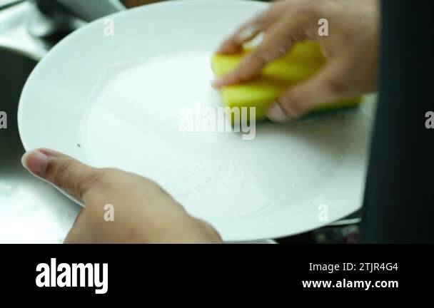 Women hand cleaning plate sponge Stock Videos & Footage - HD and 4K Video Clips - Alamy