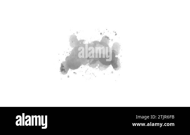 Ink drops effect animation. Ink brush stroke transition. Ink splash ...