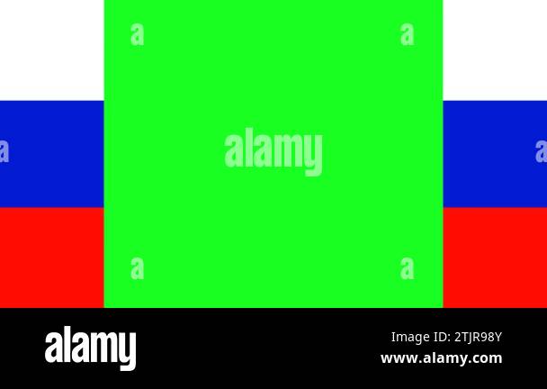 Russia Flag Colors. 2D Animated transition in horizontally on both ...