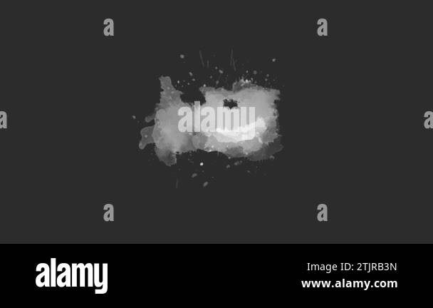 Ink splatters compositing animation. Ink brush stroke transition. Ink ...