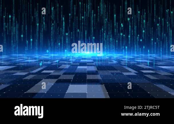 Binary numbers rain and information flow technology space background ...