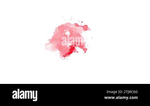 Red Ink brush stroke transition. Ink splash. Abstract ink brush blot ...