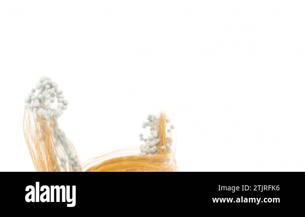 Molecular view of a new treatment. Science and technology themed ...