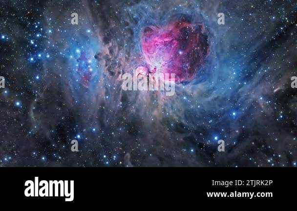 Flying through the Orion Nebula. 4K UHD animation rendered at 16-bit ...