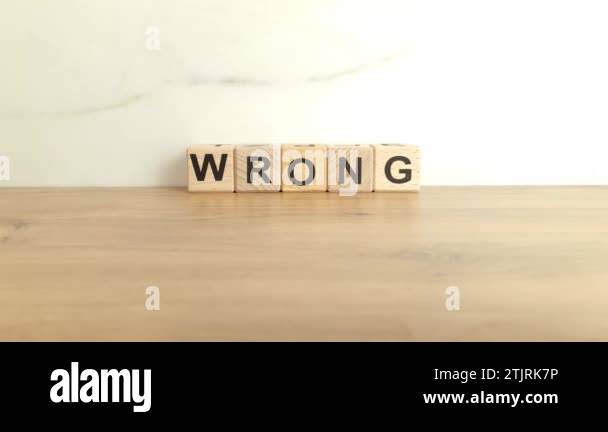 Wrong symbol concept word Stock Videos & Footage - HD and 4K Video ...