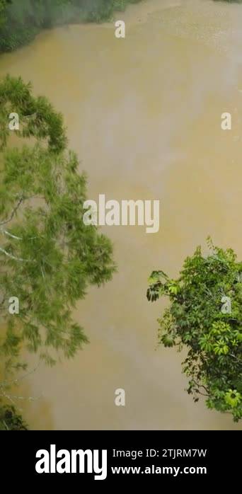 Nature beauty of mud lake Agco on Mount Apo. Boiling lake in the ...