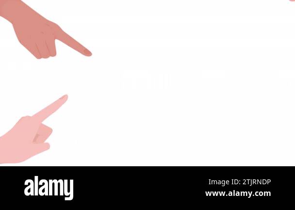 Animated pointing fingers elements. Mocking gesture. Bullying situation ...
