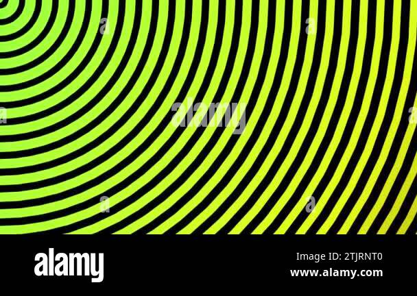 Animation of green yellow gradient radio waves spreading, alpha channel ...