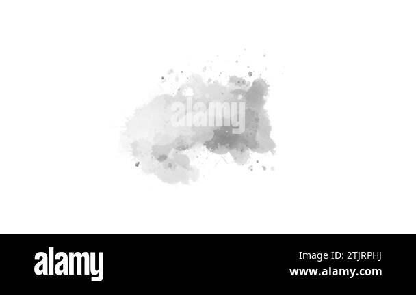Ink drops effect animation. Ink brush stroke transition. Ink splash ...