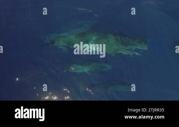 Mother sperm whale with cubs swims near surface of ocean water. Marine ...