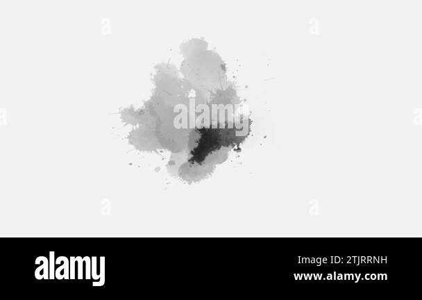 Ink splatters transition animation. Ink brush stroke transition. Ink ...