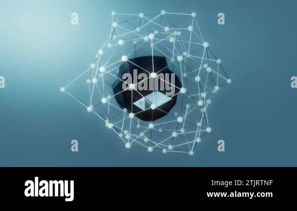 Abstract science and biotechnology themed animation with a futuristic ...