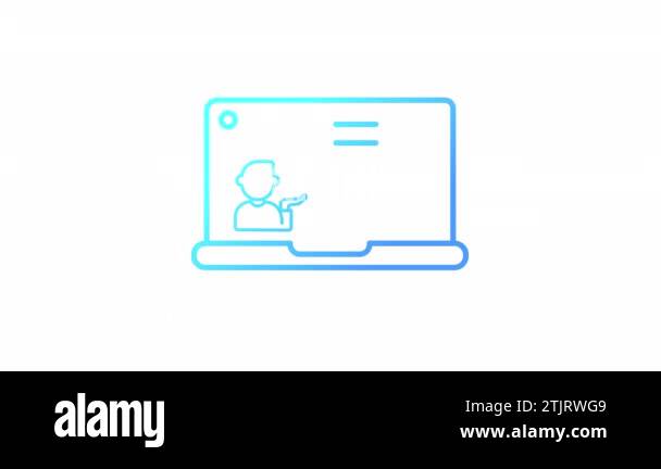 Animated e business gradient icon. Corporate strategy analysing online. E commerce. Seamless ...