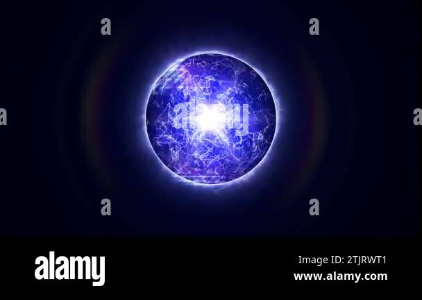 3d glowing cosmic sphere animation in the Universe. Animated 3d sphere ...