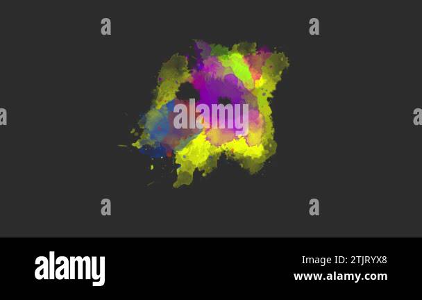 ink splatter compositing effect. Splash color ink transition. Ink brush ...